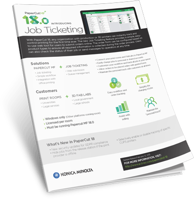 PaperCut Job Ticketing | Production Print Software | Datamax Arkansas